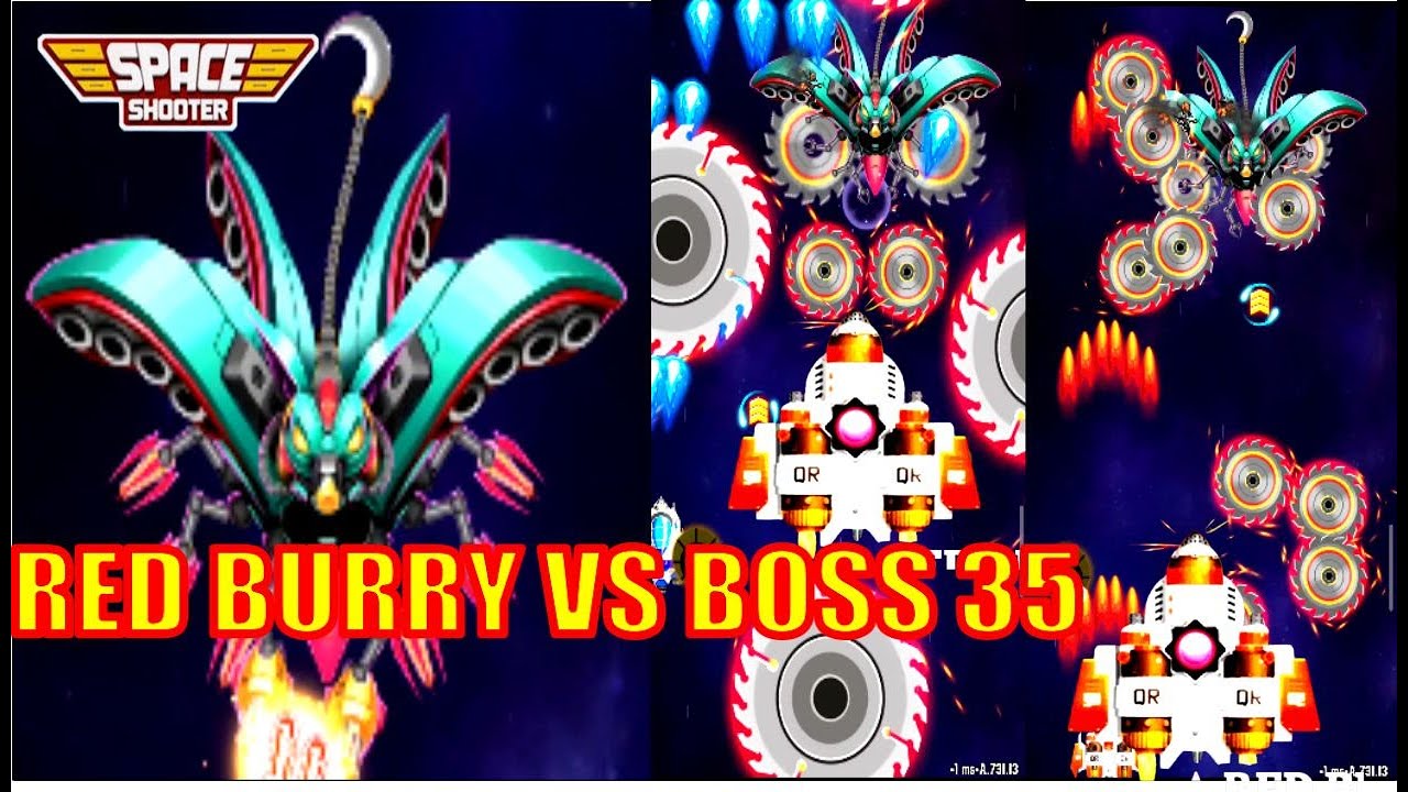 Space Shooter Boss 35 vs. Red Berry Boss Battle - YouTube