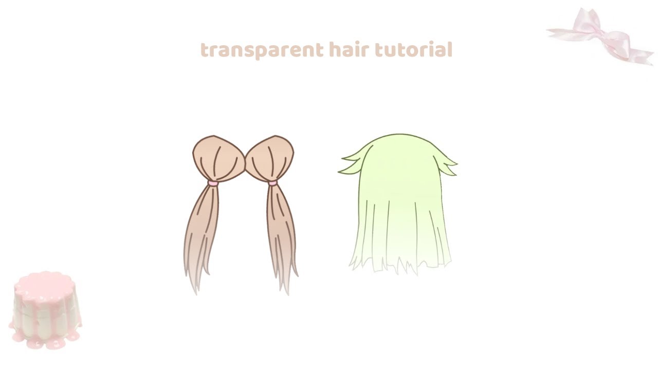 tutorial for transparent hair on gacha bodysheets - YouTube
