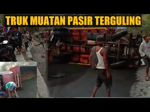 TANJAKAN NGRANDU || DETIK - DETIK TRUK MUATAN PASIR TERGULING !