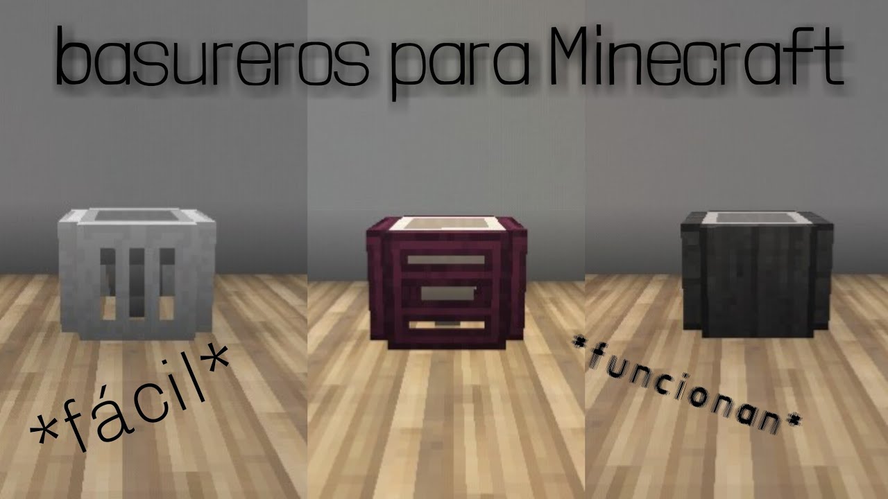 como hacer un basurero en Minecraft | ideas de basureros en Minecraft ...