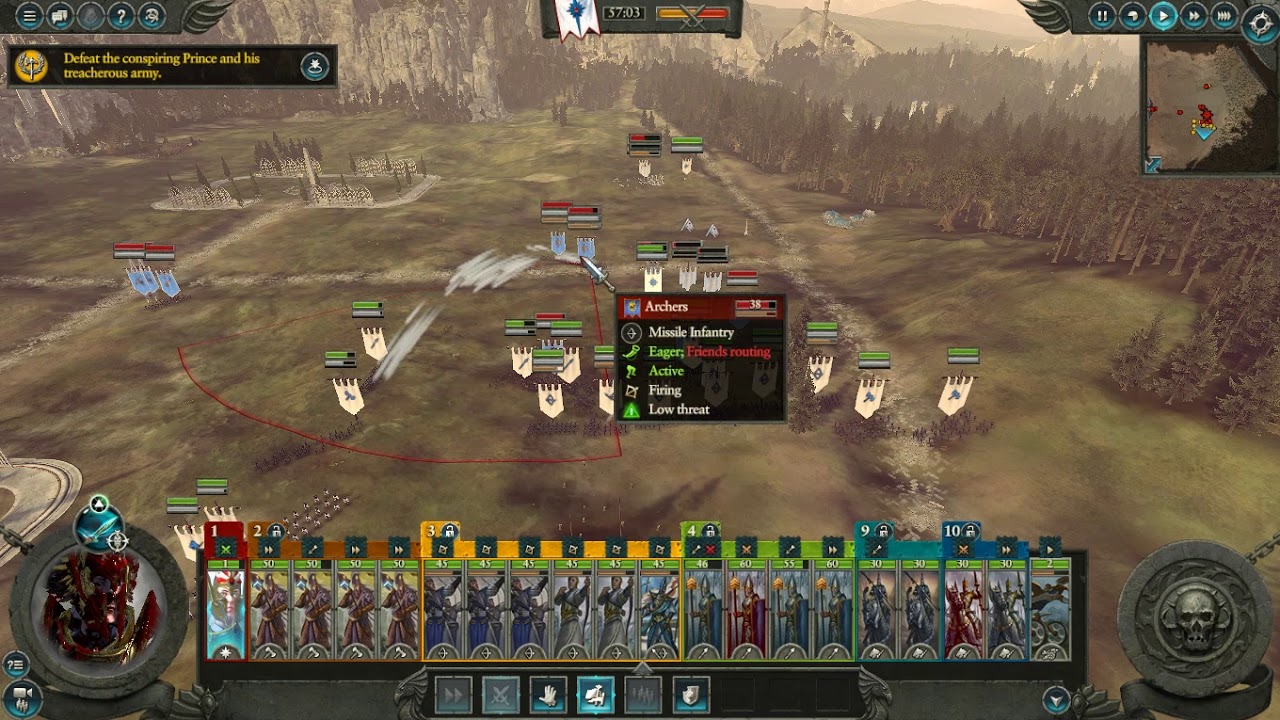 Total War Warhammer 2: Tyrion Quest Battle SunFang - YouTube