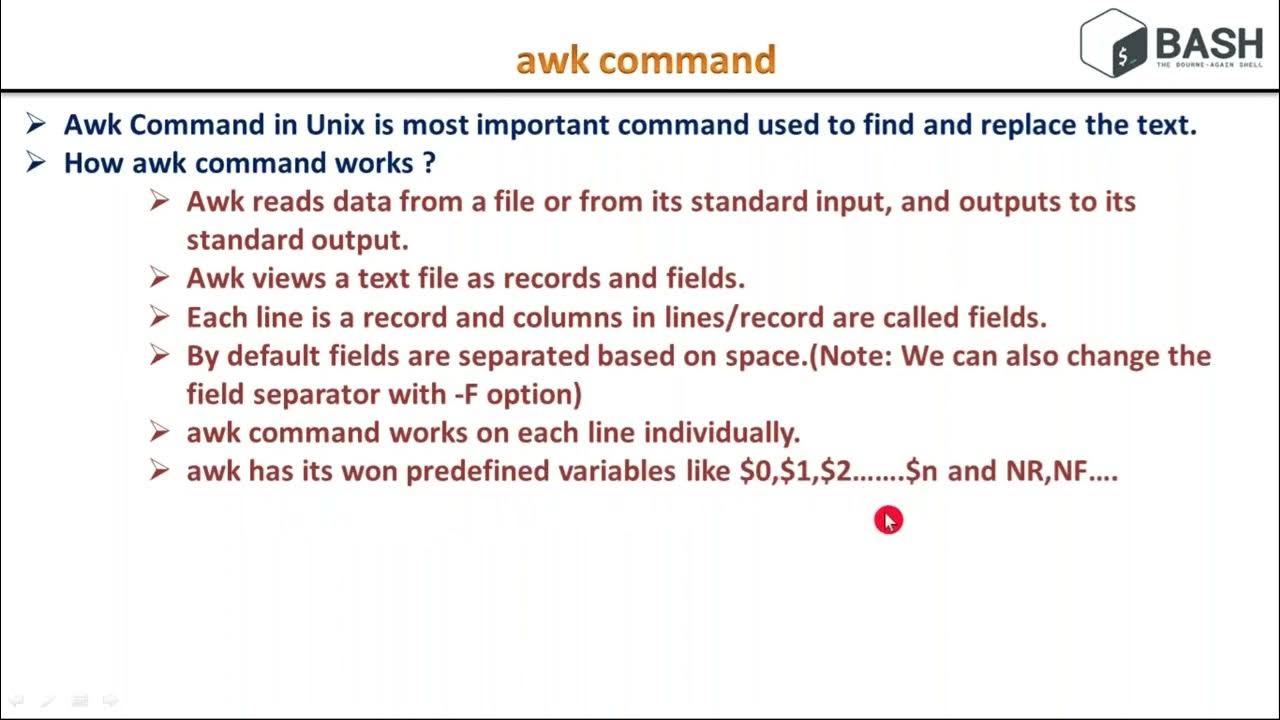 Introduction to awk command - YouTube