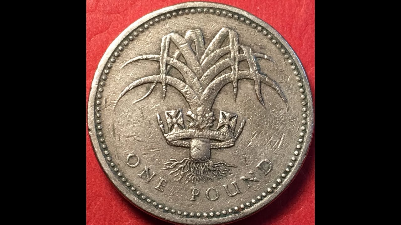 UK 1985 One Pound Coin Welsh Leek - YouTube