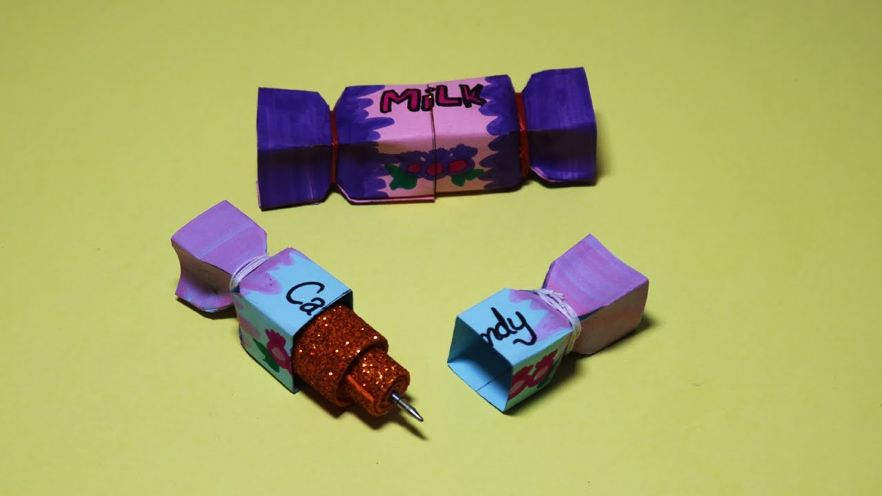 How to make cute candy pen | Homemade cute candy pen | DIY homemade pen ...