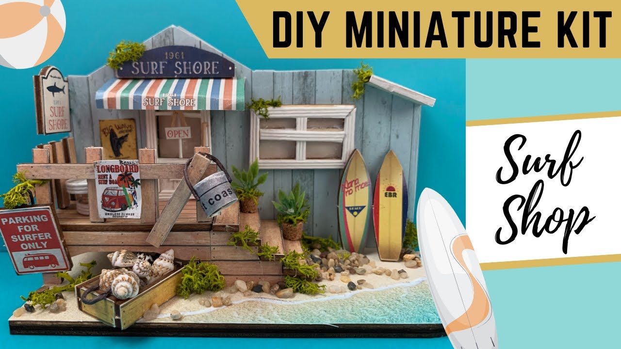 Japanese DIY Miniature Kit | Surf Shop - YouTube