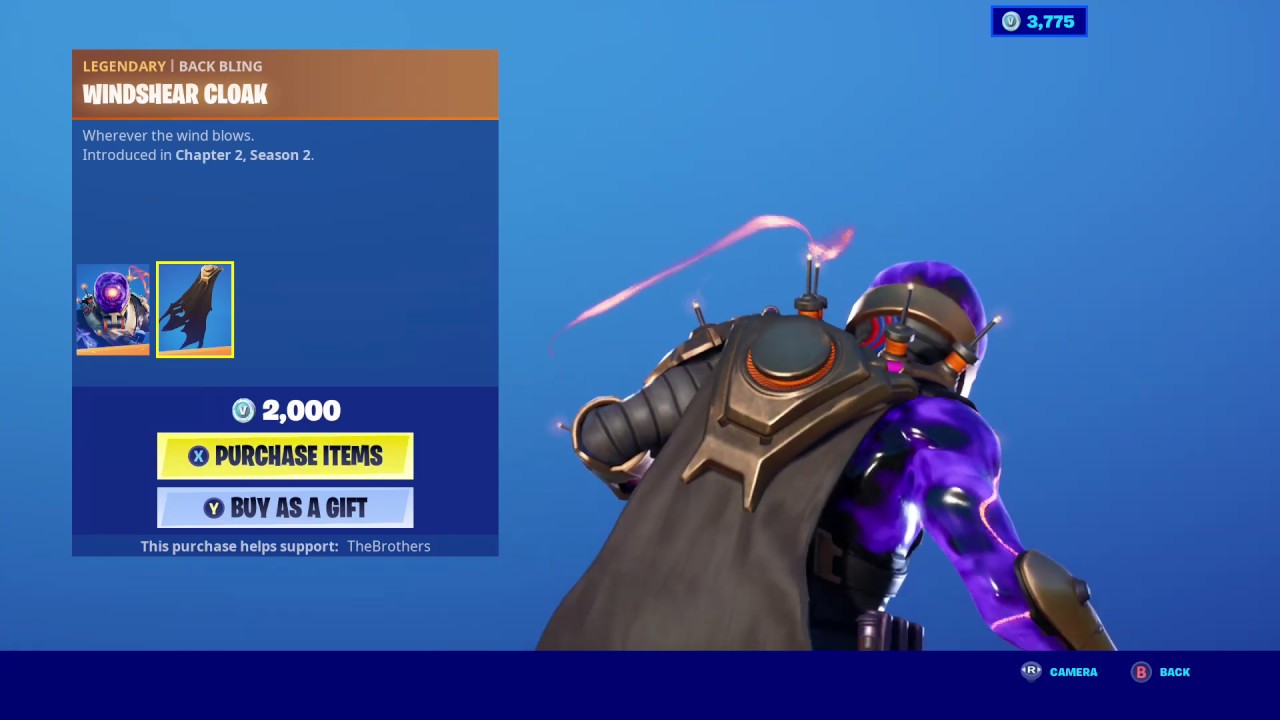 *NEW* WINDSHEAR CLOAK BACK BLING IN FORTNITE! - YouTube
