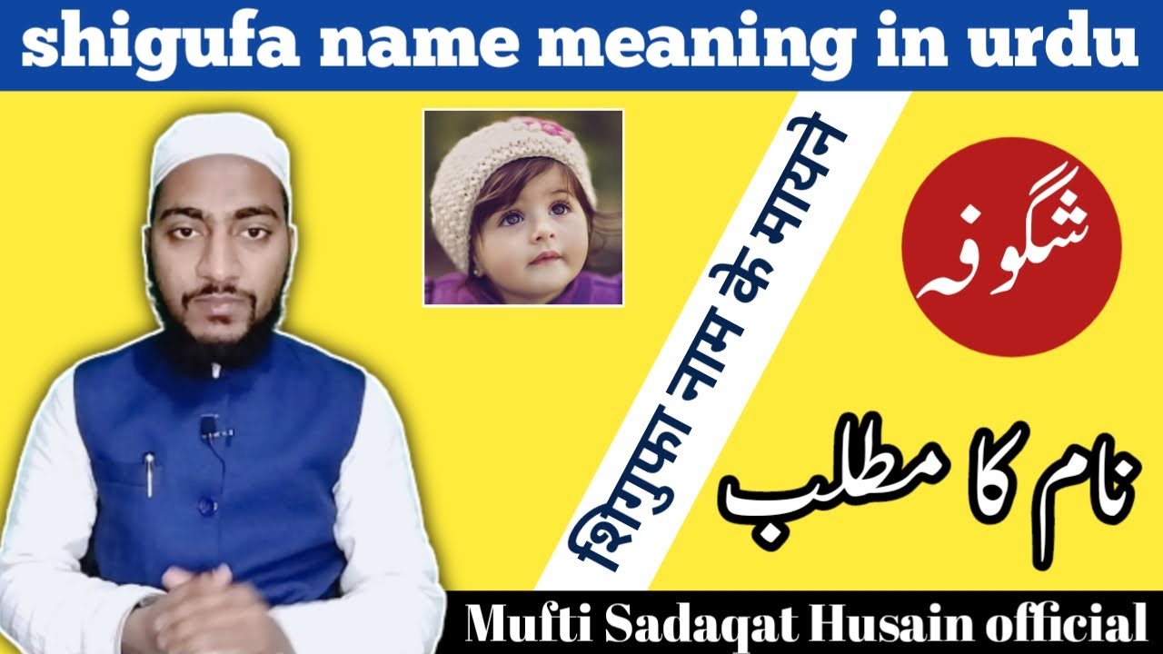 Shigufa name meaning in urdu, shigufa naam ka matlab || by Mufti ...