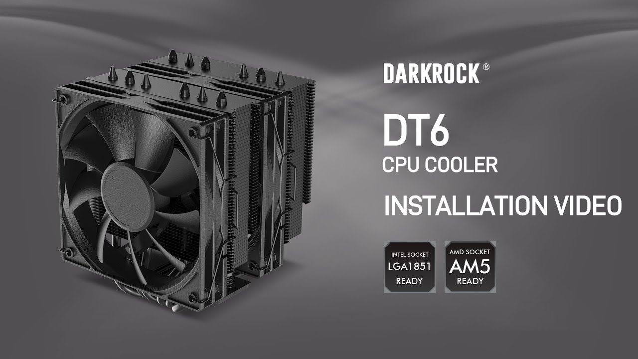 DARKROCK DT6 CPU Air Cooler Installation - YouTube