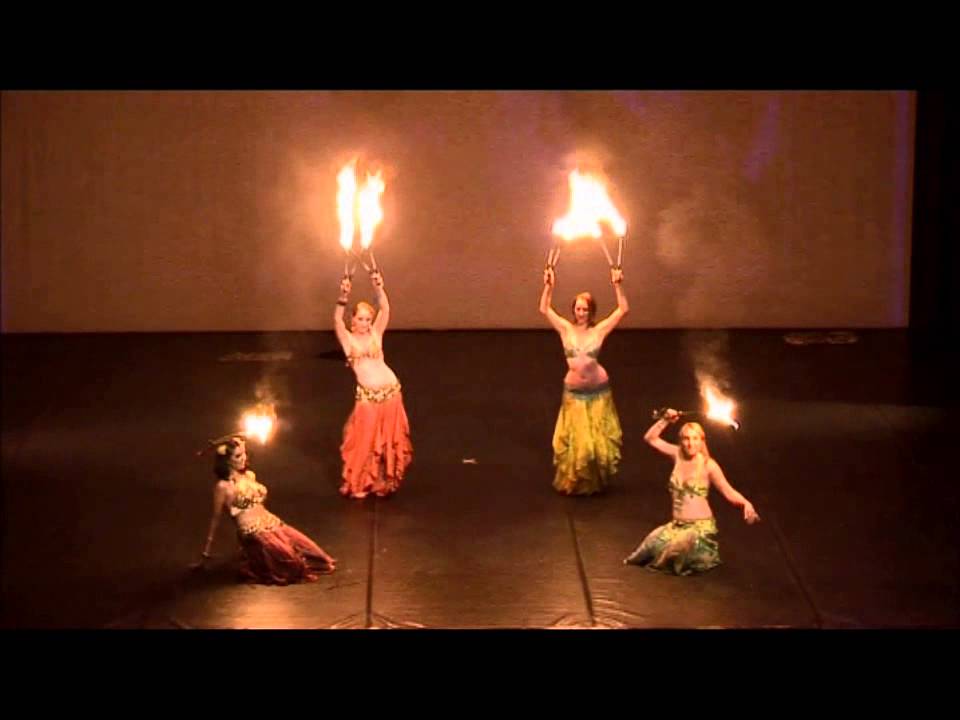 Modern Fusion Belly Dance with Fire Sticks, Fire Sword & Fire Stave ...