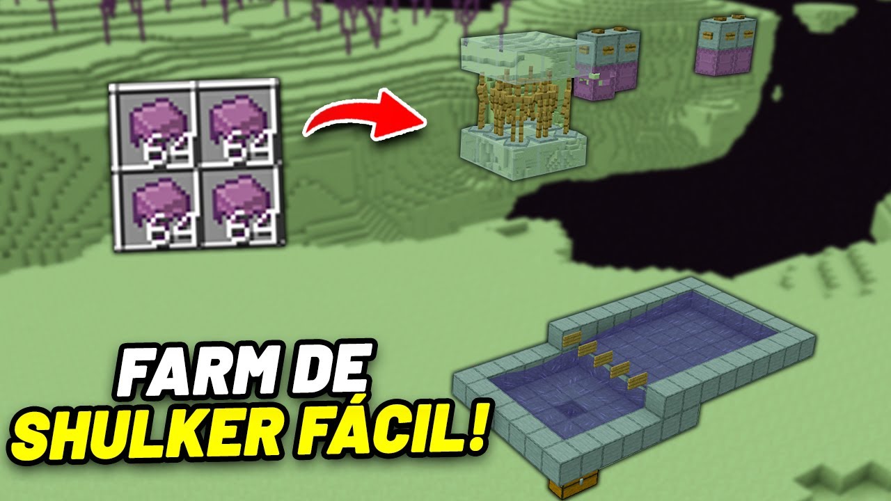 A FARM de SHULKER MAIS FÁCIL do MINECRAFT BEDROCK! (MCPE, PLAYSTATION ...
