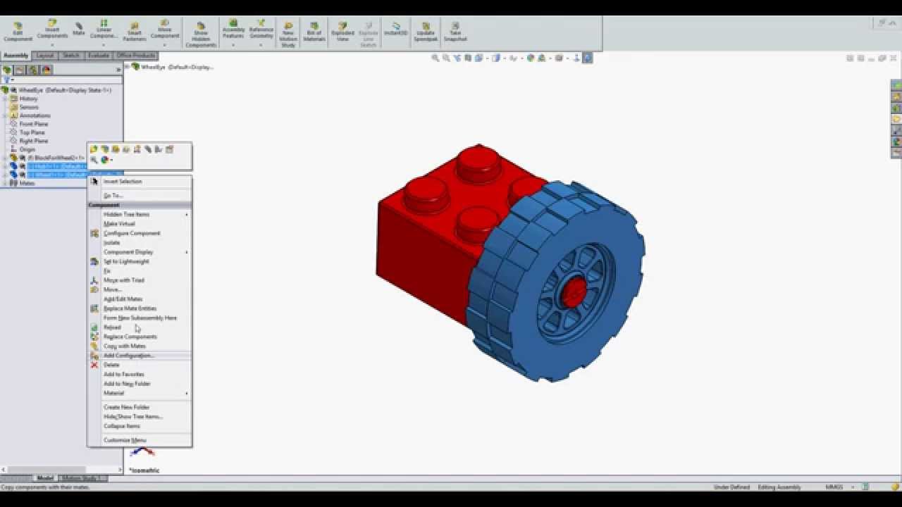 Creating a Subassembly within an Assembly - YouTube