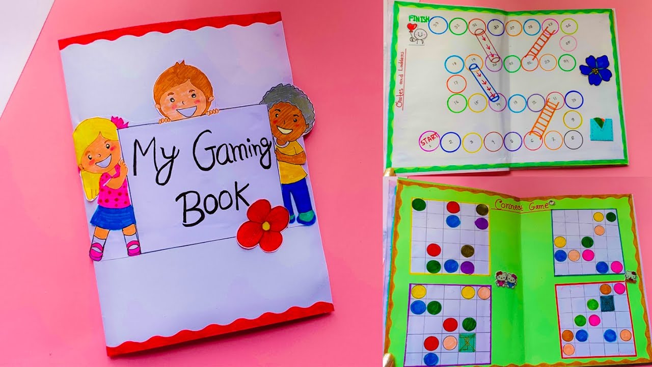 5 EASY PAPER GAMES IDEAS /Paper Games in a book/DIY Cute Gaming Book ...