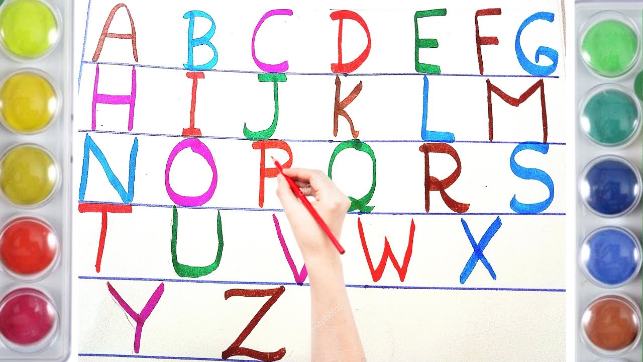 Write alphabet in four lines /English alphabet writing/ A for Apple /# ...