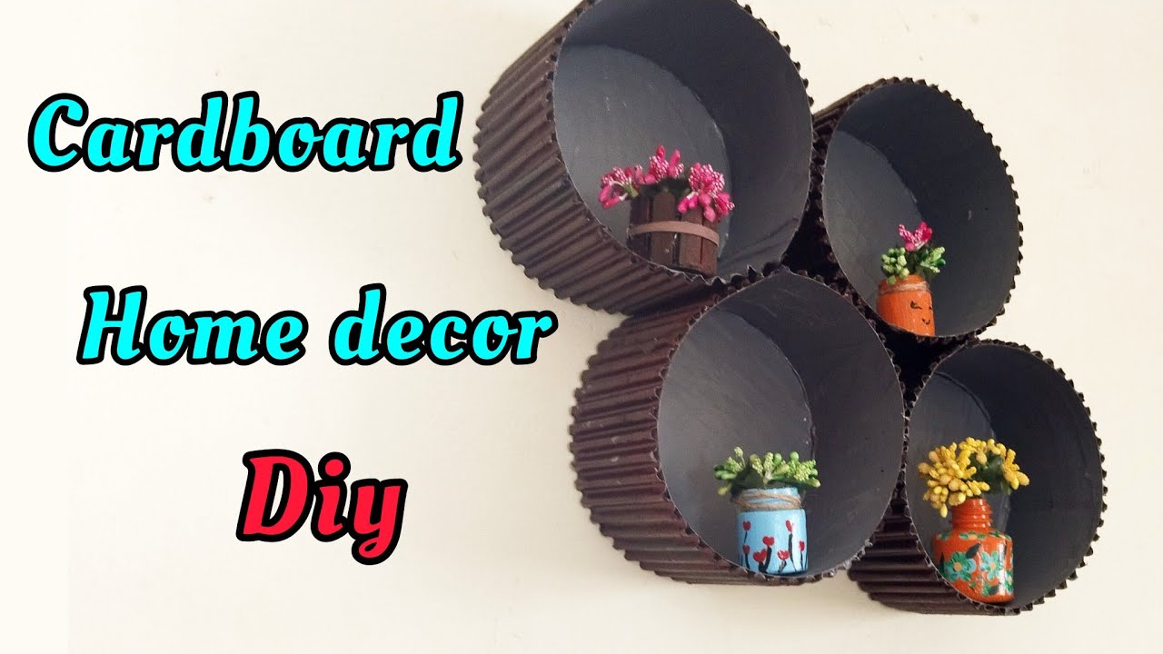 cardboard Home decor ideas | Wall decor shelf | cute art and craft ...