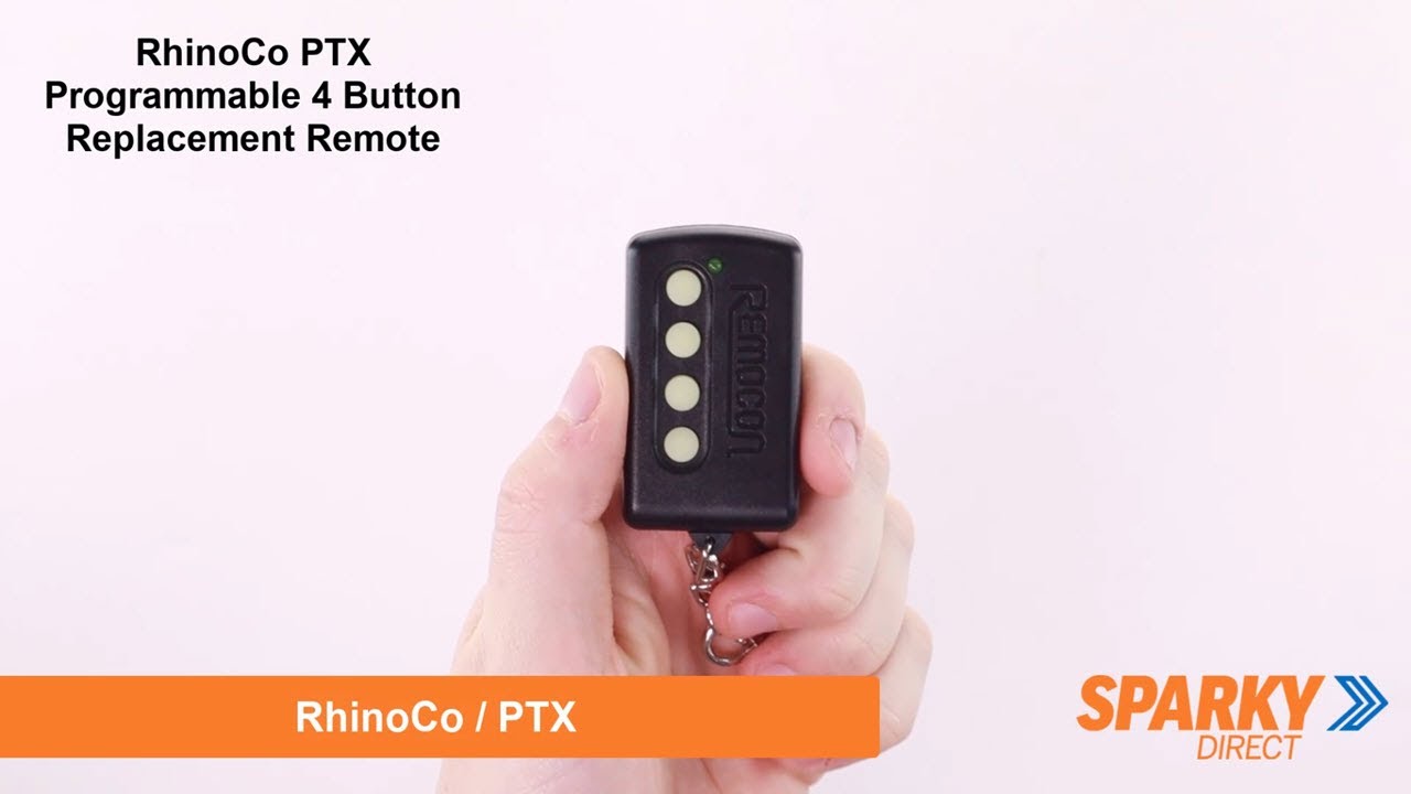 RhinoCo PTX | Programmable 4 Button Replacement Remote - YouTube