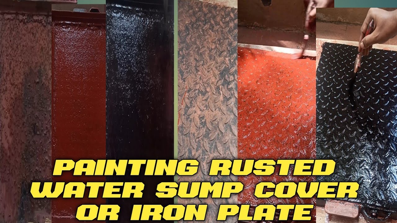 Rusted Water Sump Plate Painting ll DIY ll Painting Iron Plate ll Metal ...