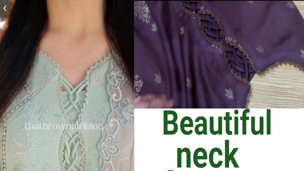 Beautiful neck design || lace neck design 2024 - YouTube