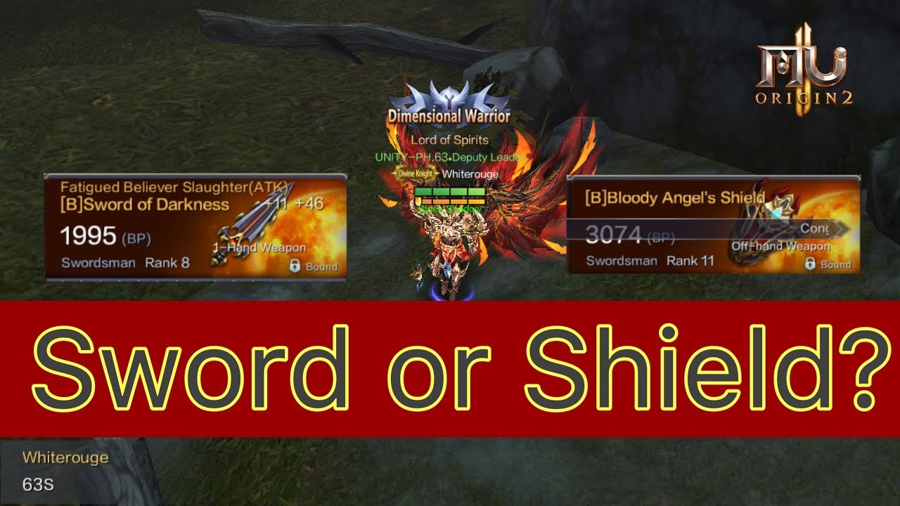 MU ORIGIN 2 SHIELD OR DUAL SWORD?? - YouTube