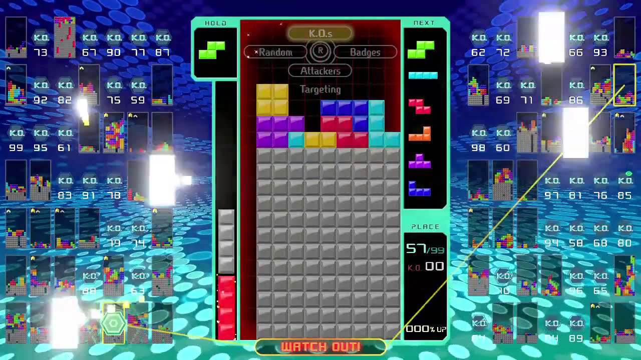 the garbage blocks get loud in tetris 99 - YouTube