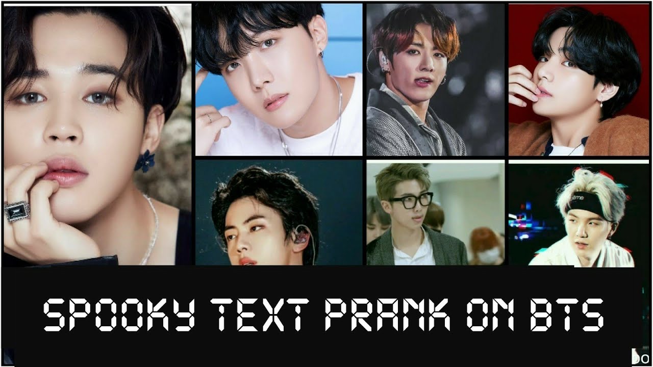 BTS imagine | bts reaction to spooky text - YouTube