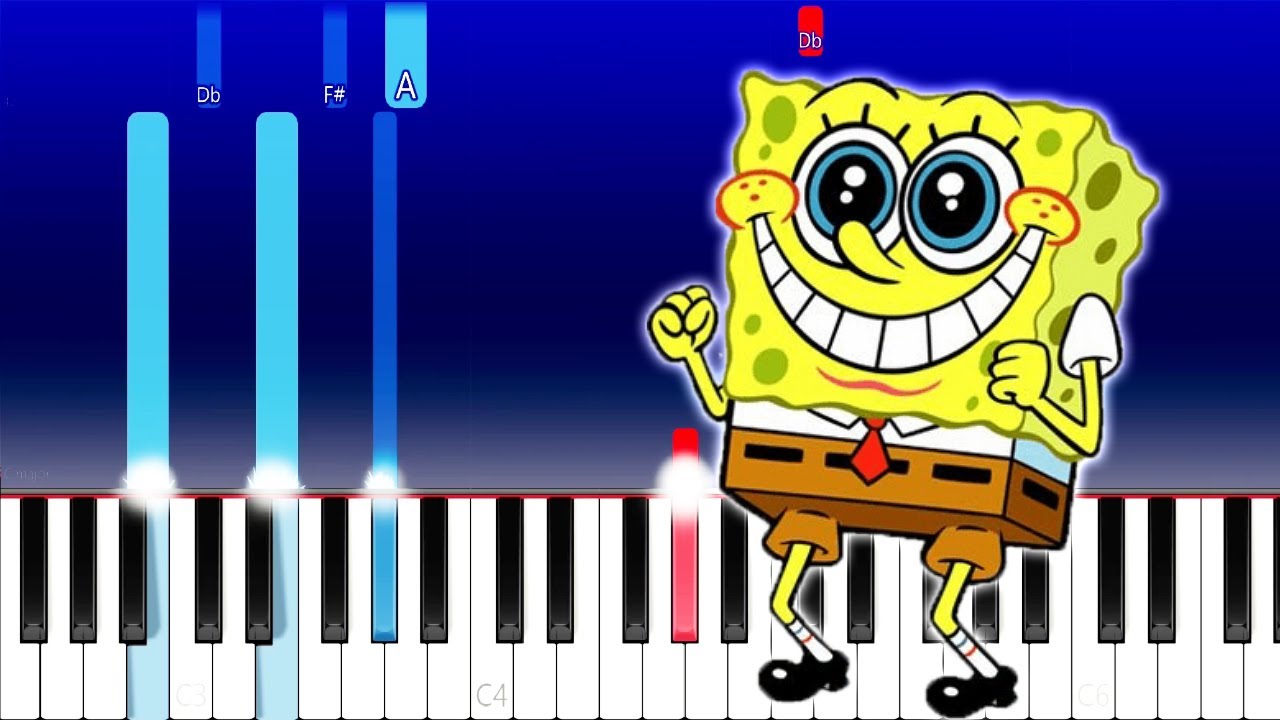 Spongebob Ending Credits Piano Tutorial Youtube