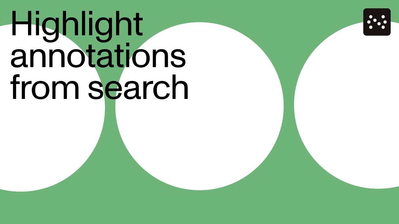 Create highlight annotations programmatically from search - YouTube