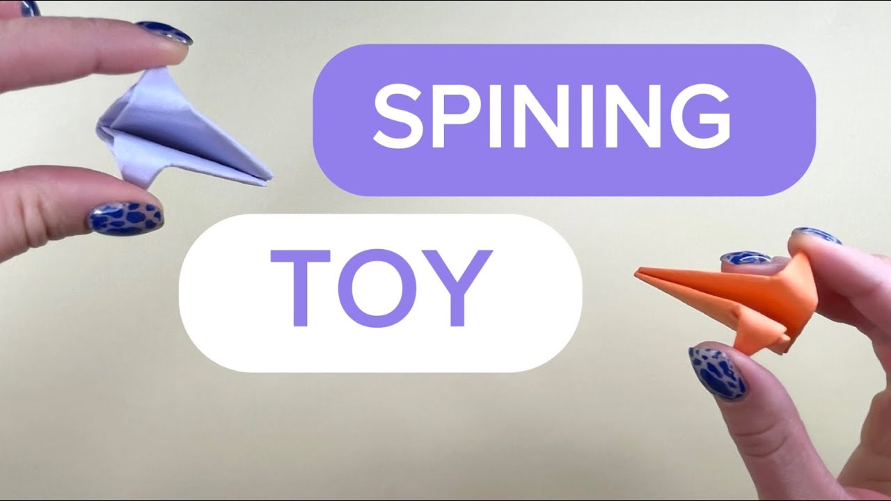 PAPER SPINING TOY | DIY PAPERCRAFT TOY | ORIGAMI TOY - YouTube