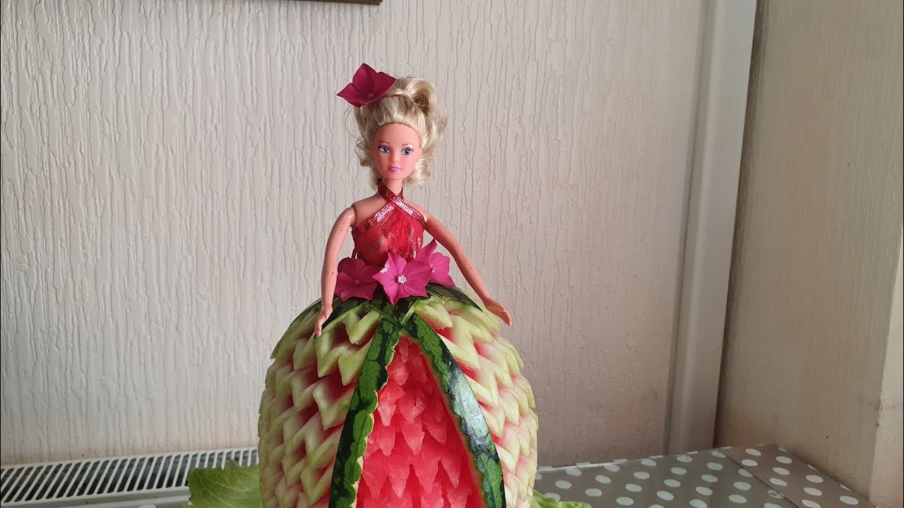 DIY Watermelon Doll | Barbie Doll Watermelon fruit carving - YouTube