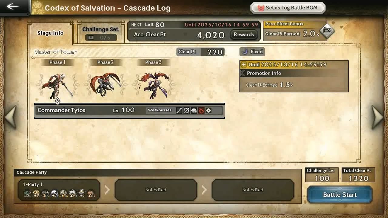 [GL] cotc | Cascade Log | Master of Power | 251003 - YouTube