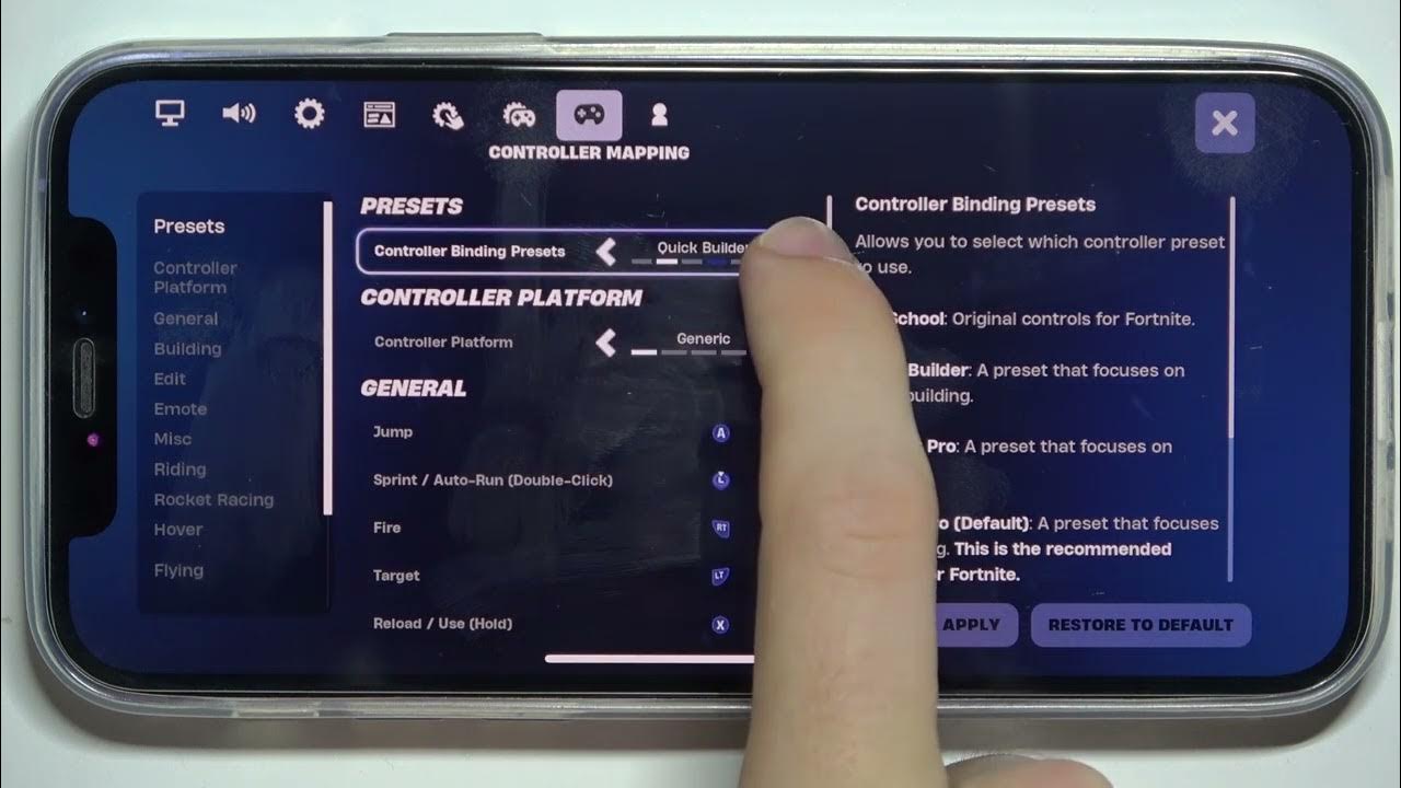 Fortnite on iOS How To Adjust Controller Binding Preset - YouTube