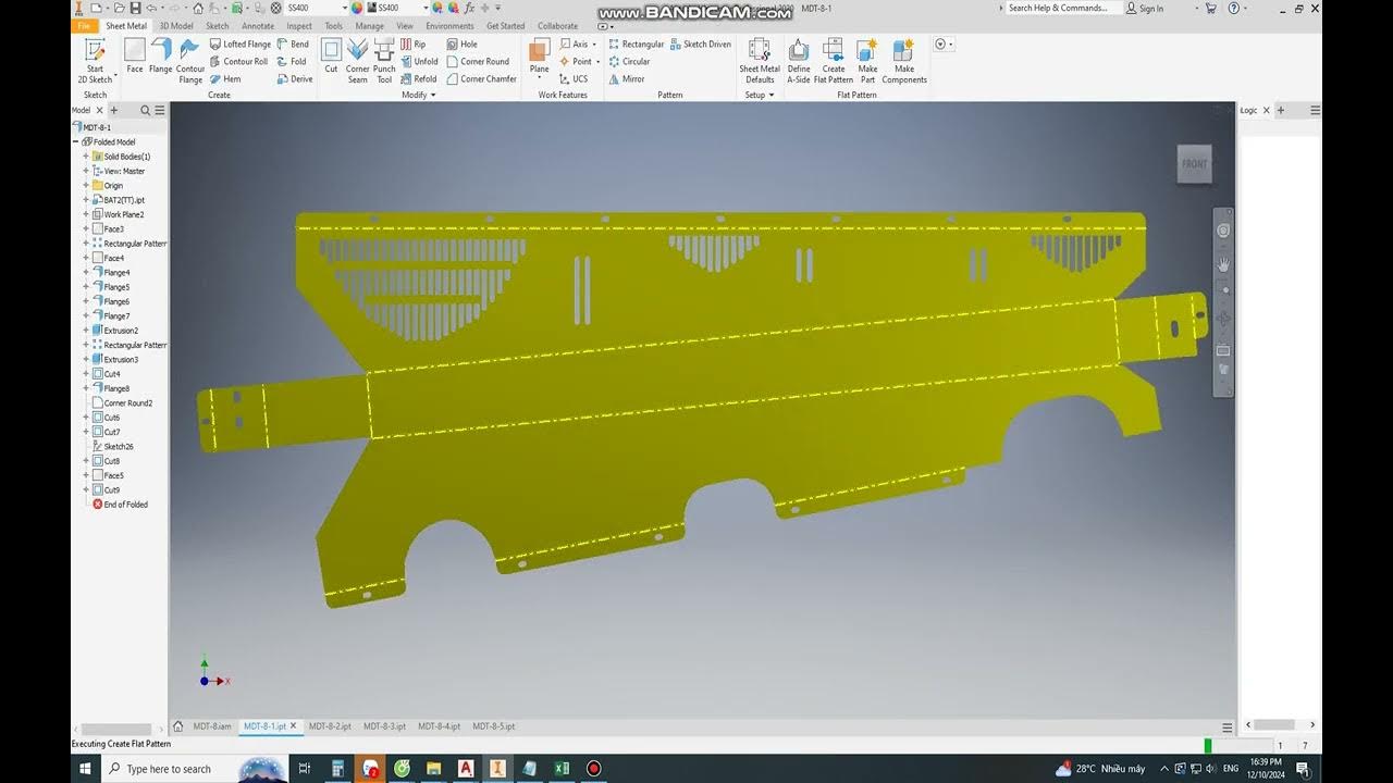 Autodesk Inventor | Ilogic | How to update automatically flat pattern dimensions_Sheet metal ...