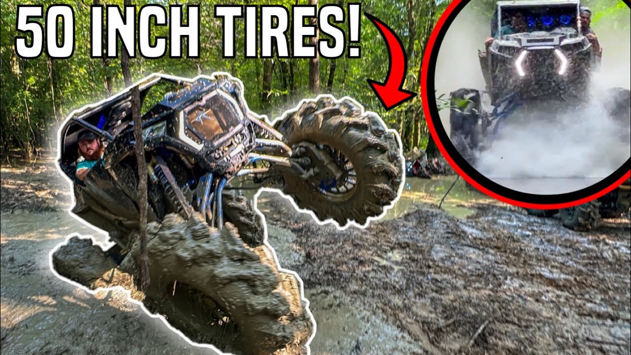 Bounty RZR on 50 inch tires takes on trail riding through the SWAMPS of ...