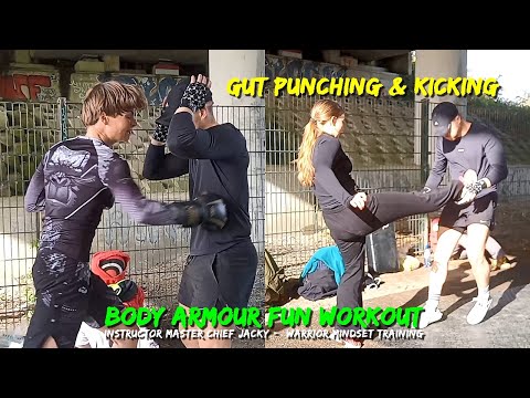 Belly Punching & Kicking Fun Workout | Street MMA Ab Exercise | Gut Punching Fitness | Stomach Kicks