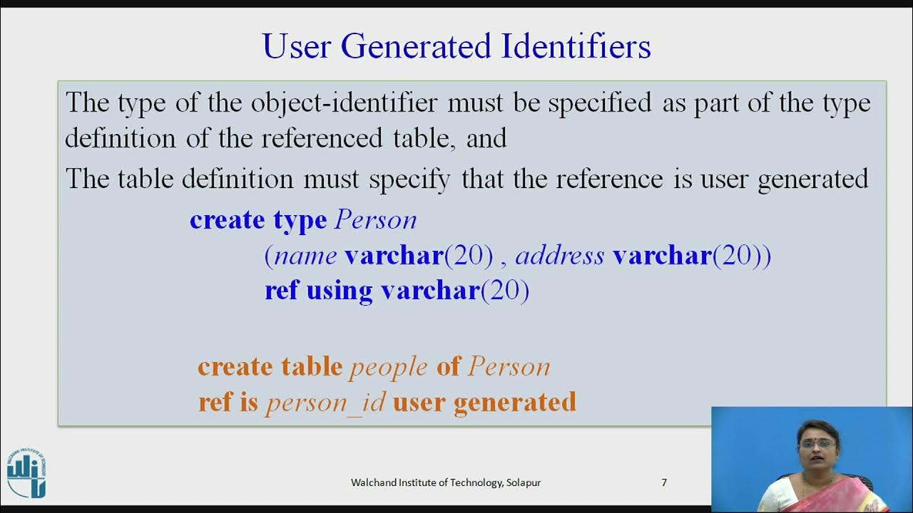 Object Identity and Reference Types in SQLObject Oriented DBMS Vs ...