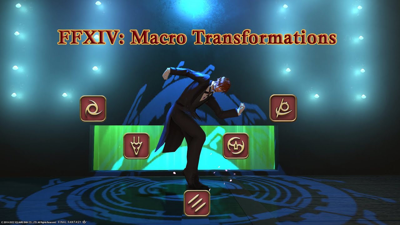 FFXIV: Macro Transformations #samurai #reaper #munk #dragoon #ninja - YouTube