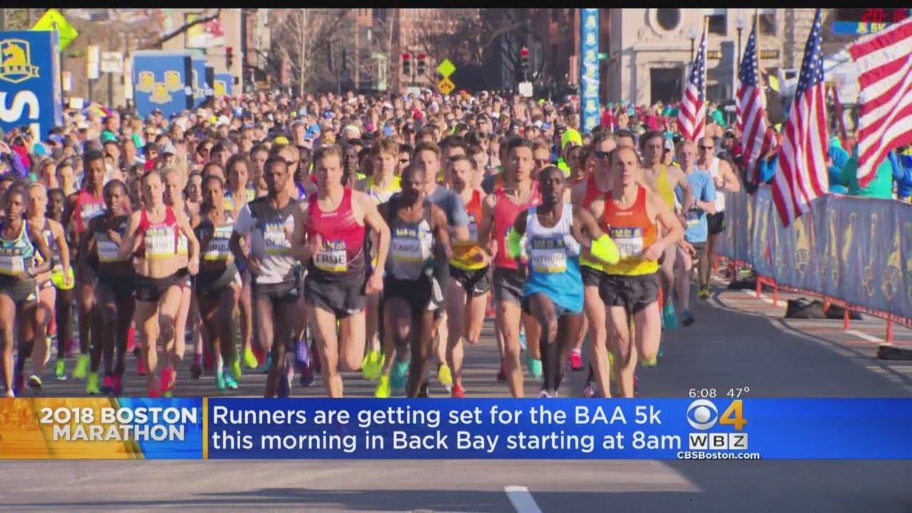 Runners Kick Off Boston Marathon Weekend With B.A.A. 5K - YouTube