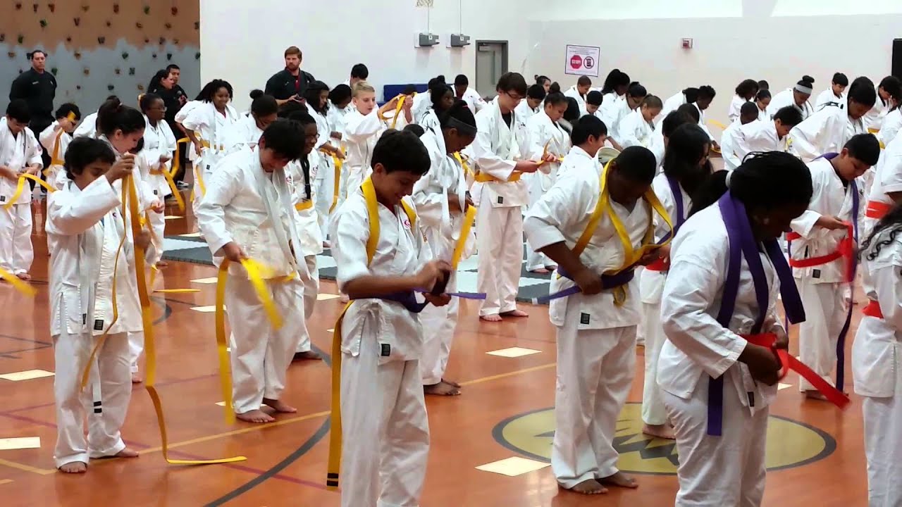 Hodges Bend Middle School Kickstart Belt Ceremony - YouTube