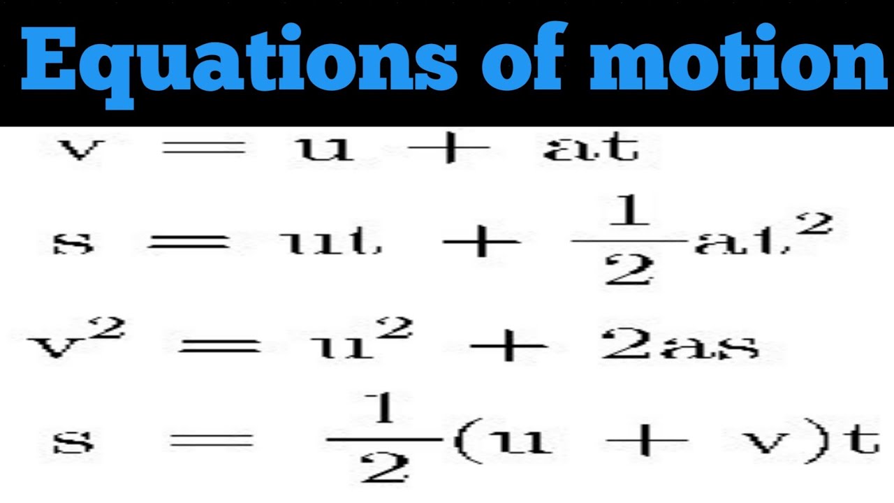 #equationsofmotion Equations of motion #praveentutorialpoint - YouTube