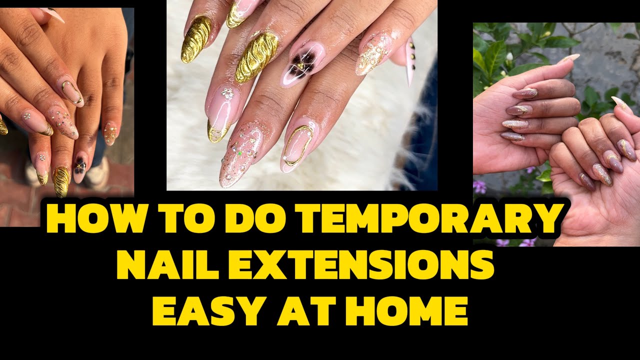 Day 3 💅Temporary Nail Extensions | Full Tutorial in Just 1 Minute ...