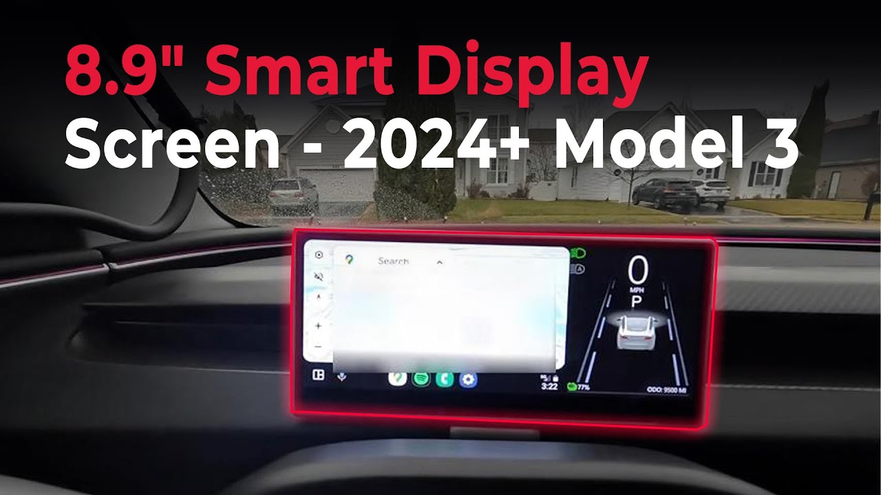 9 Inch Smart Display Screen for 2024+ Model 3 - YouTube