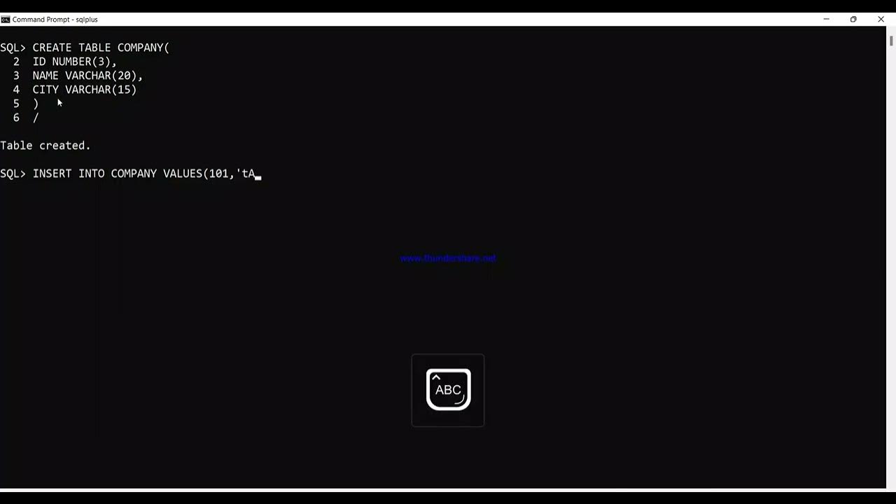Create Simple Table In SQL - YouTube