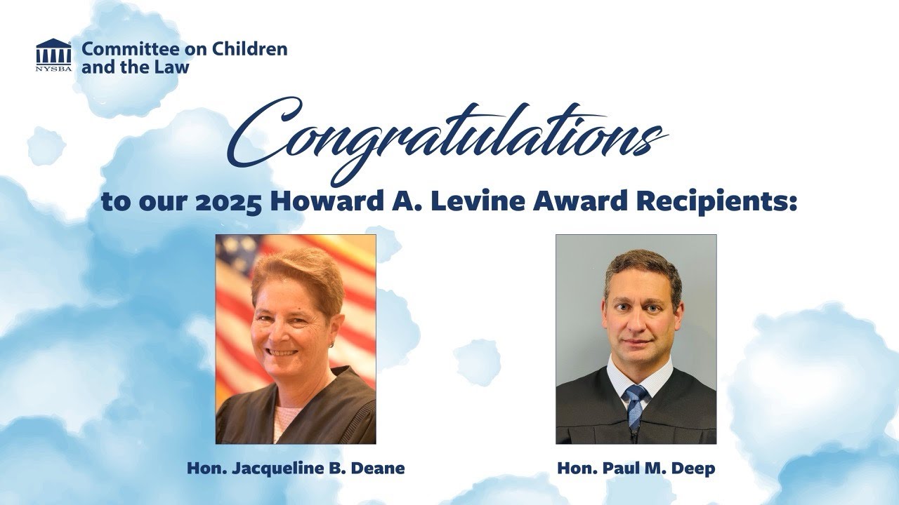 2025 Howard A. Levine Awards | The New York State Bar Association - YouTube