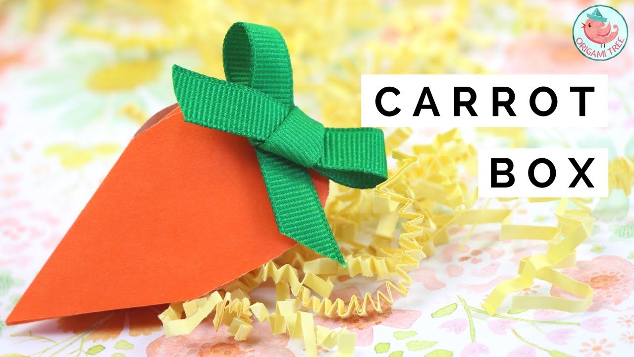 Easter Crafts - Paper Carrot Gift Box - DIY Paper Candy Box for Easter ...