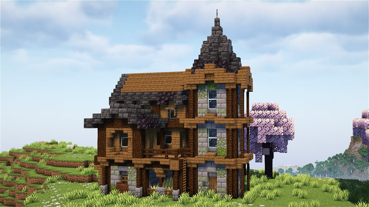 Minecraft: How To Build a Medieval House with Tower - YouTube