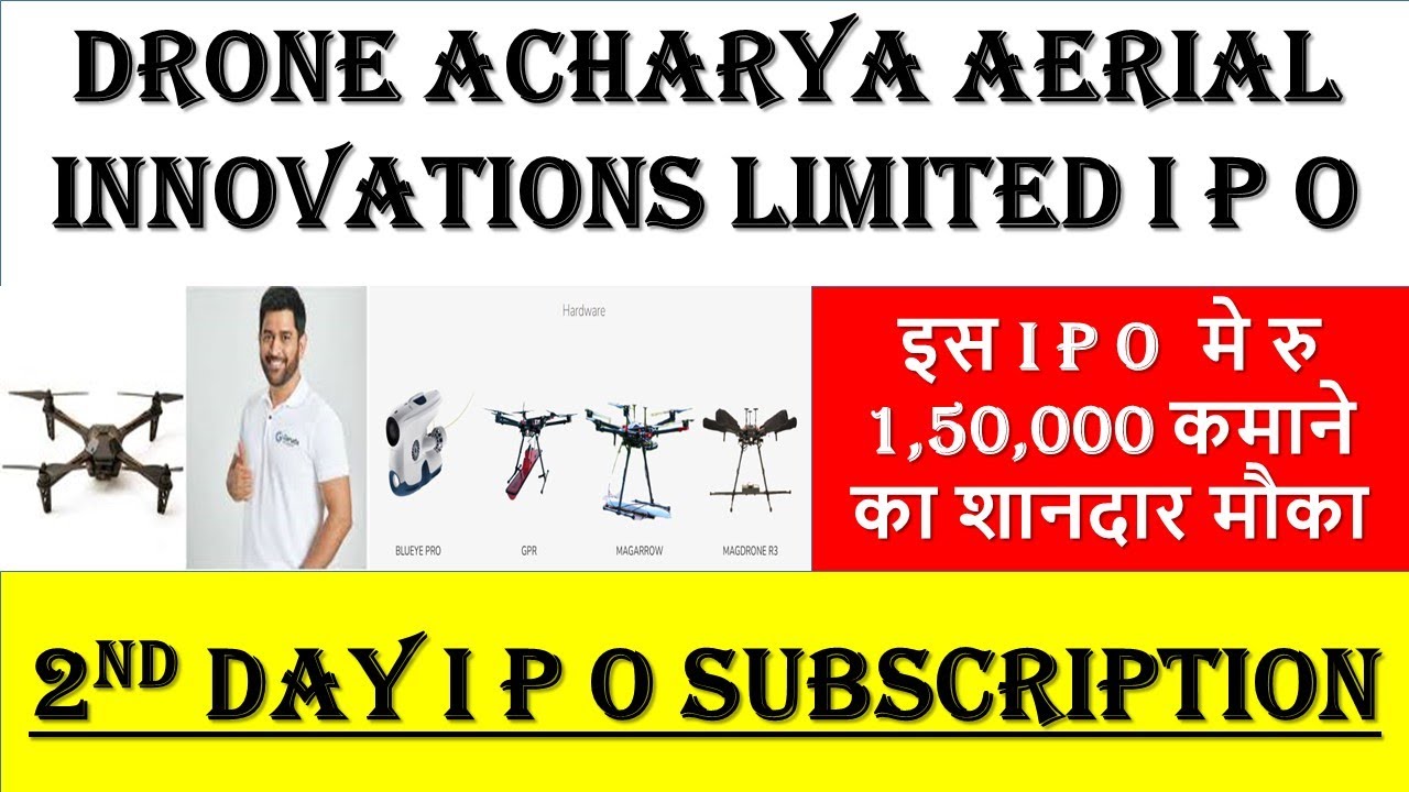 Drone acharya Aerial Innovations Limited IPO | Droneacharya IPOgmp | Drone Ipo 2nd day ...