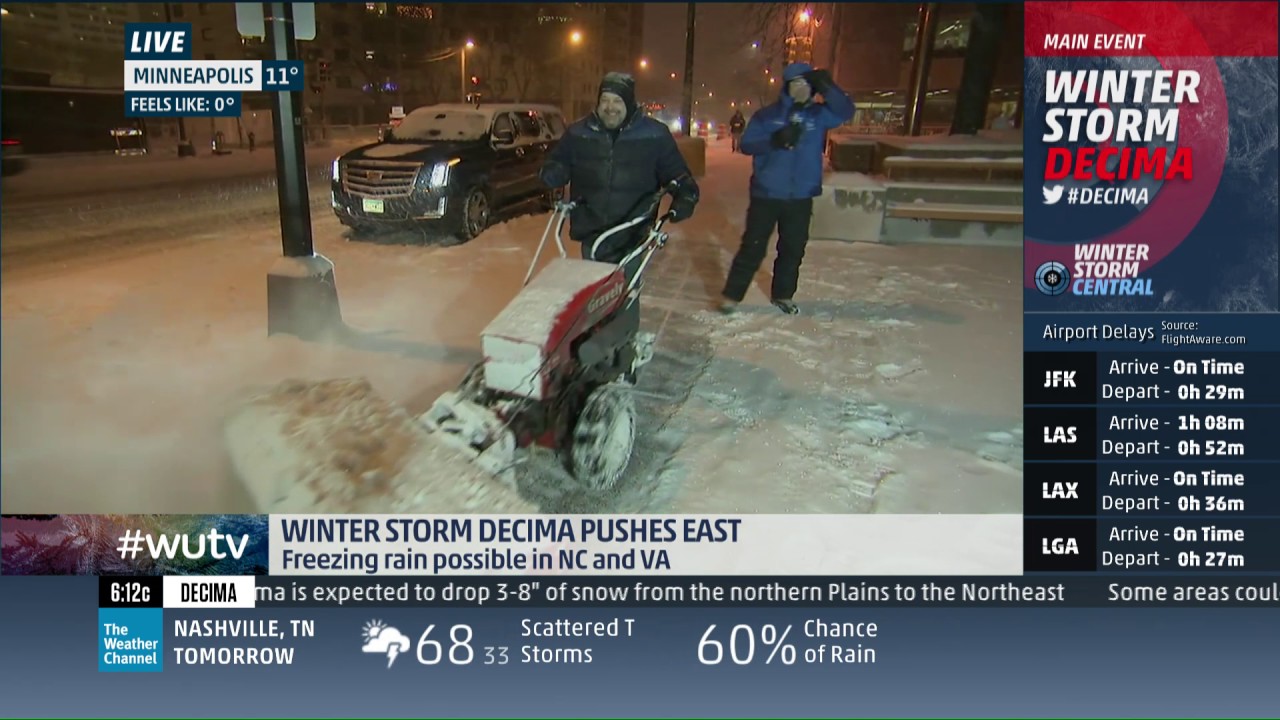Mike Seidel The Weather Channel MSP Snow Brush Play by Play 12-16-2016 ...