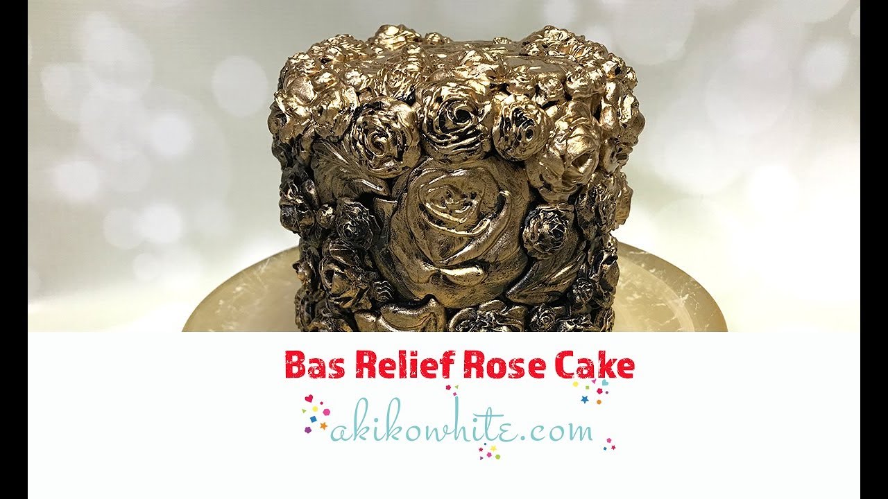 Bas Relief Rose Cake - YouTube