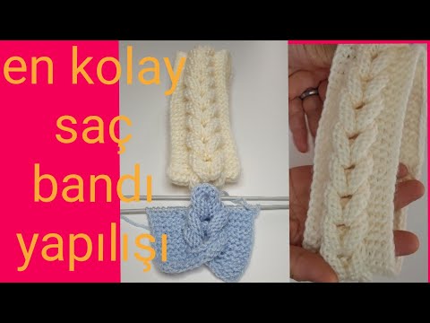 çok kolay çok şık saç örgü modeli saç bandı / how to knit a hair band / #crochet #knitting #tığişi
