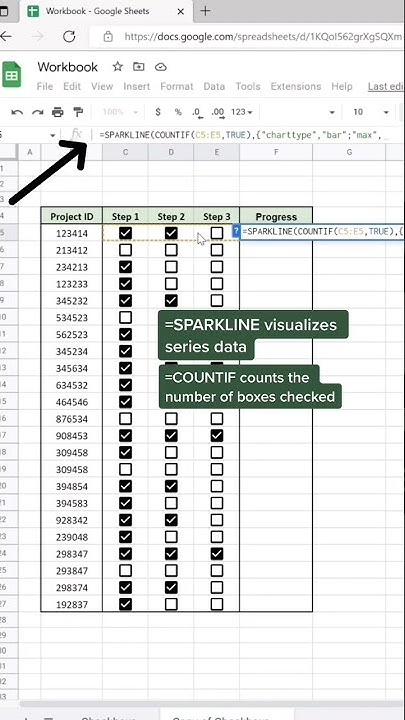 How to create progress checkboxes in GSheets. Excel - YouTube