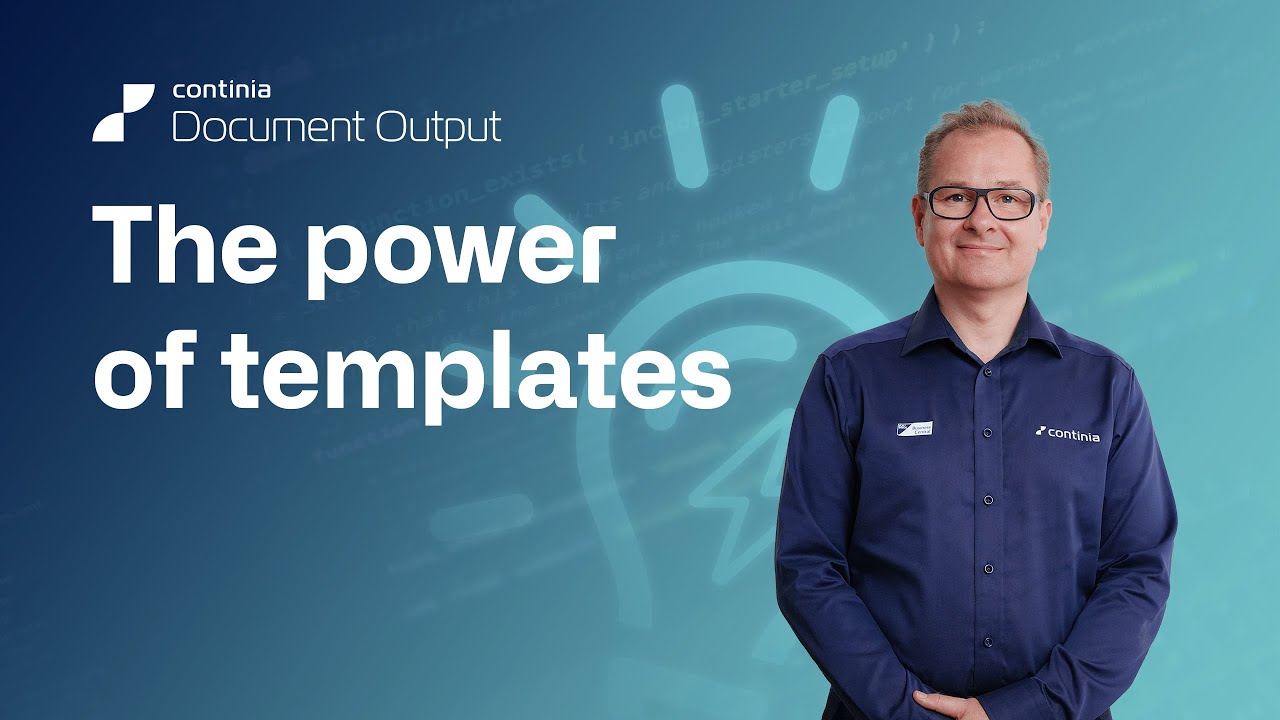 Continia Document Output - Harness the power of templates - YouTube